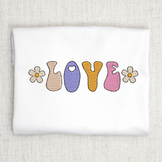 Retro LOVE Embroidery Design – BlueWillowEmbroidery