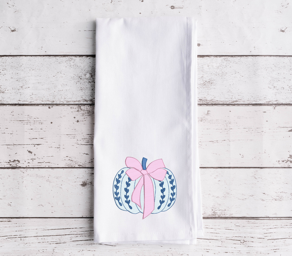 Elegant Preppy Pumpkin Embroidery Design for Fall – BlueWillowEmbroidery