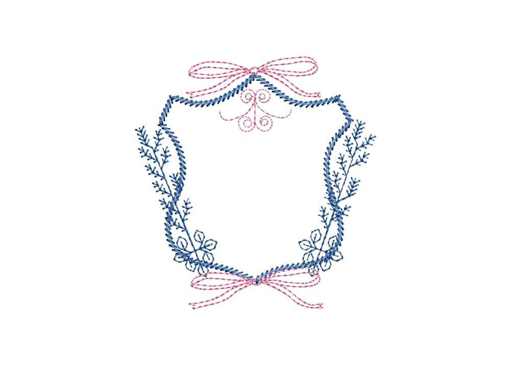 Family Crest Embroidery Design, Monogram or Wedding Crest for Machine ...